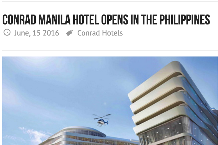 Conrad Manila Opens in the Philippines - LoveThePhilippines